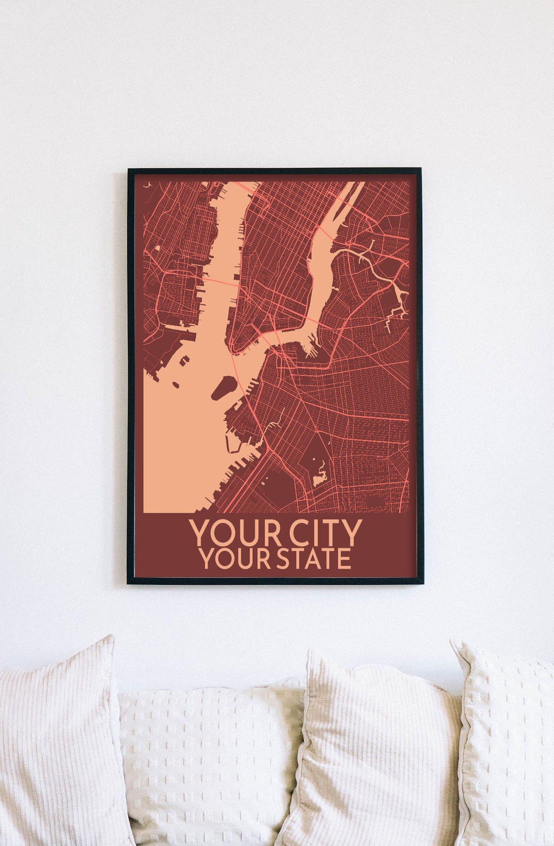 Custom Map Custom Map Poster Custom Locations Personalized Map Custom City Digital Download