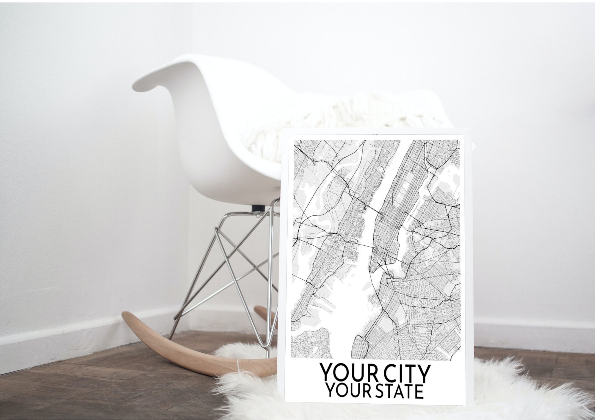 Custom Map, Custom Map Poster, Custom Locations, Personalized Map ...