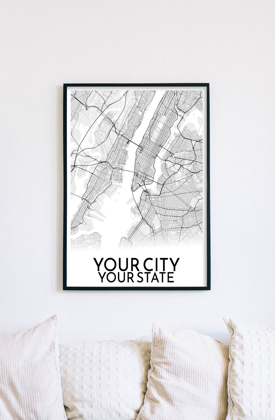 Custom Map, Custom Map Poster, Custom Locations, Personalized Map ...