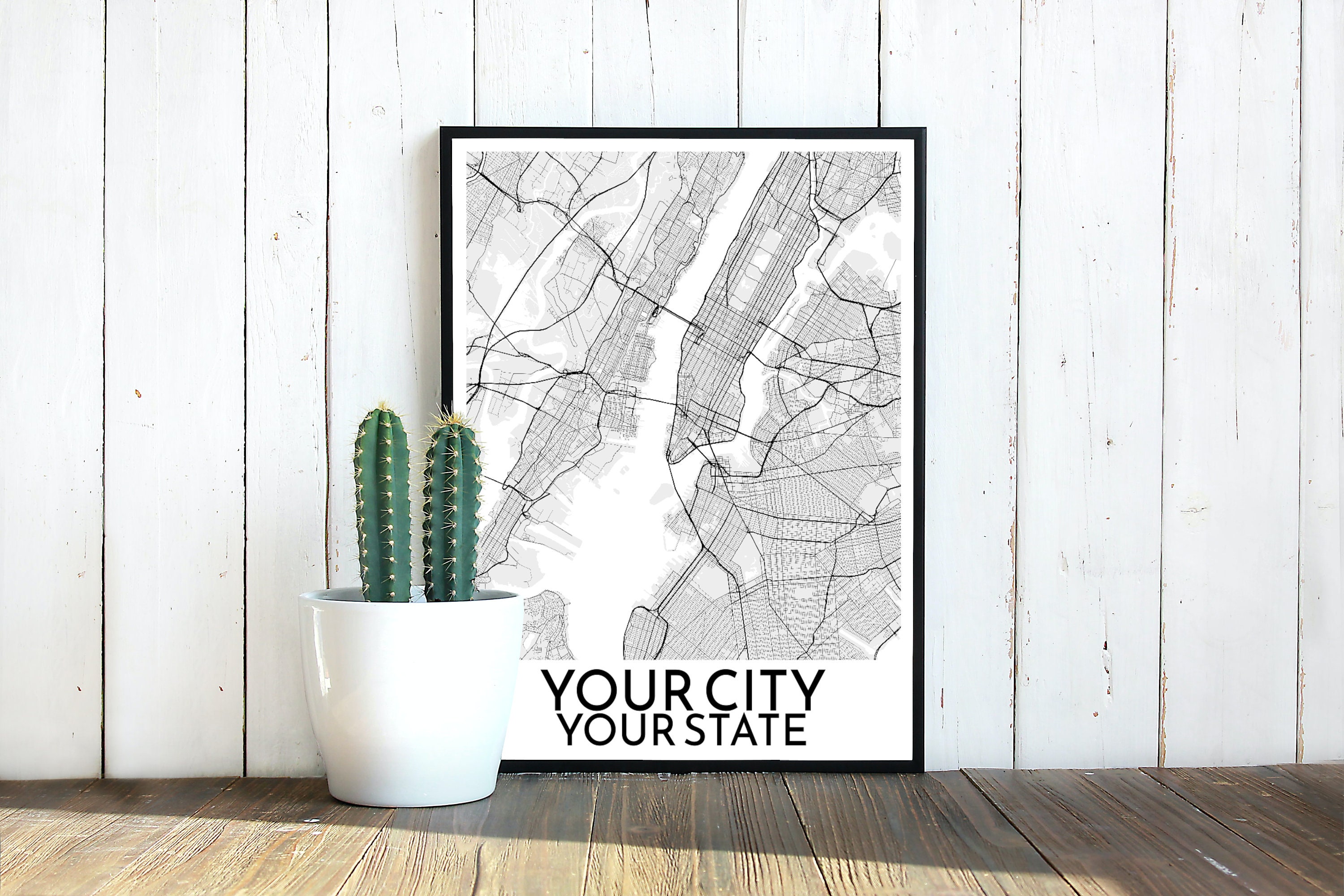 Custom Map, Custom Map Poster, Custom Locations, Personalized Map ...
