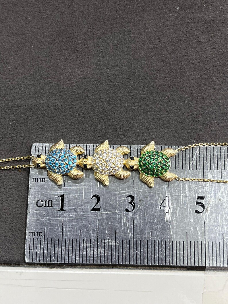 14K Solid Gold Turtle Hand Chain Bracelet: Dainty Finger Jewelry - Etsy