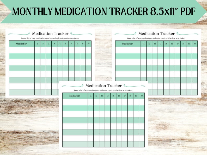 Medication Printable Tracker Medication Schedule PDF Printable ...