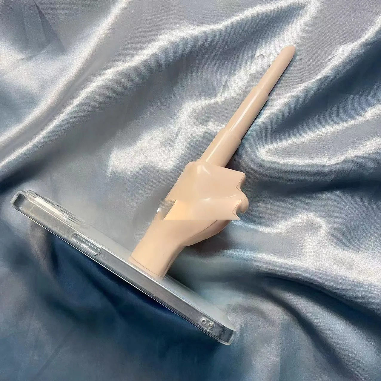 Spoof Creative Retractable Fist Middle Finger Case for iPhone 15, 14 ...