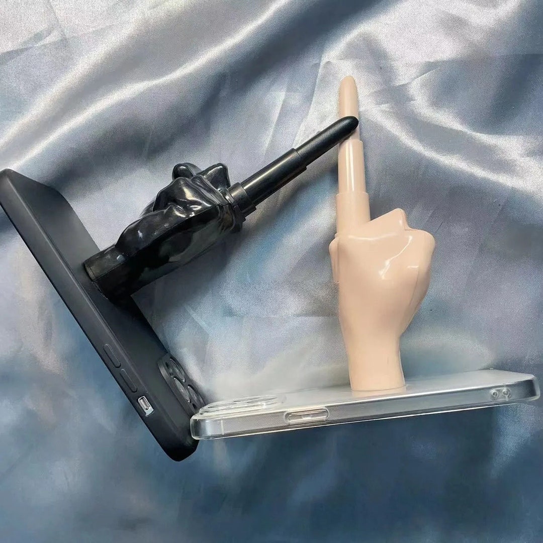 Spoof Creative Retractable Fist Middle Finger Case for iPhone 15, 14 ...