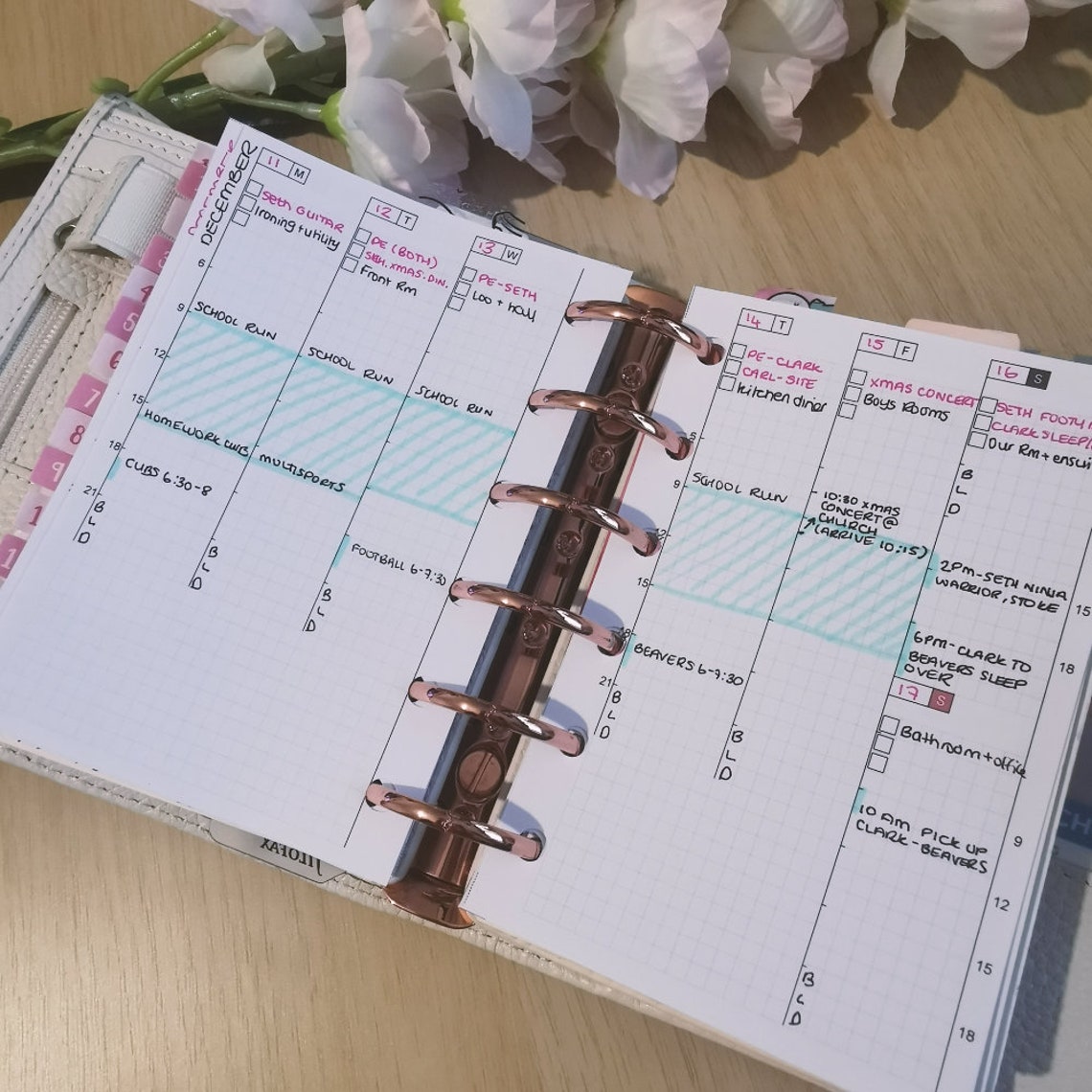 Pocket Size Printable Hobonichi Techo Style Vertical Weekly Timed for ...