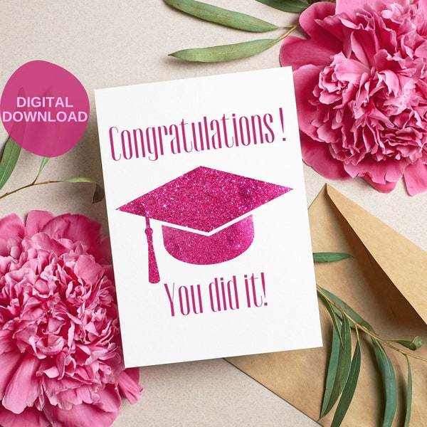 Graduation Card Sparkly - Etsy