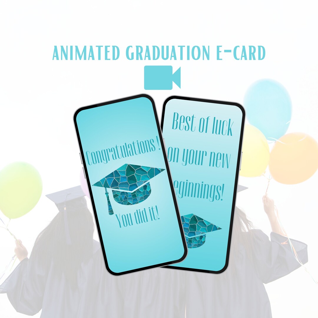 Animated Graduation E-card, Congratulations Video Message Card, Mosaic ...