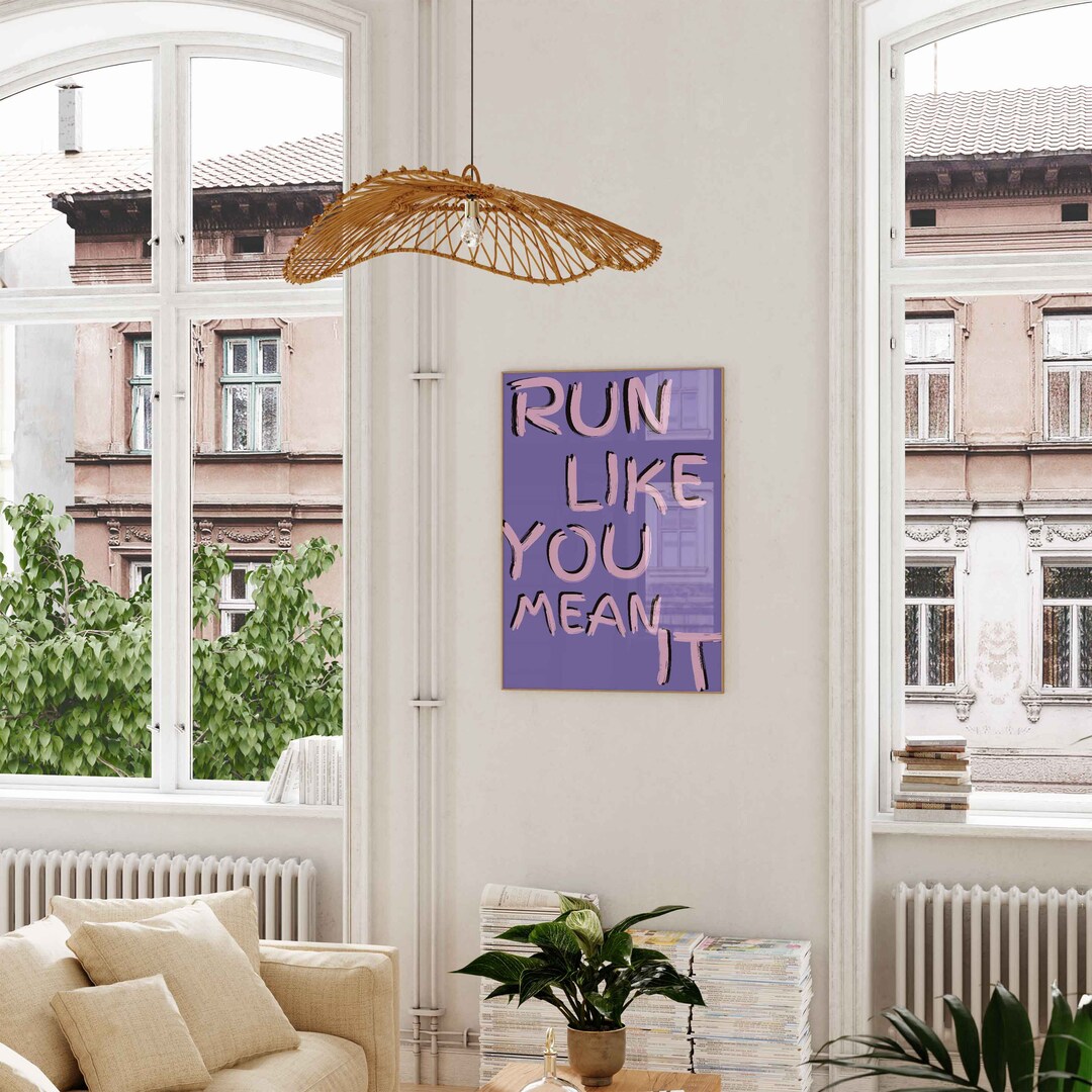 Running Print, Wall Art, Abstract, Minimalist, Running Poster, Present ...
