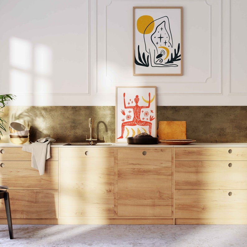 Goddess Pose, Yoga Pose Art, Mystical Artwork, Mantra Poster, Female ...