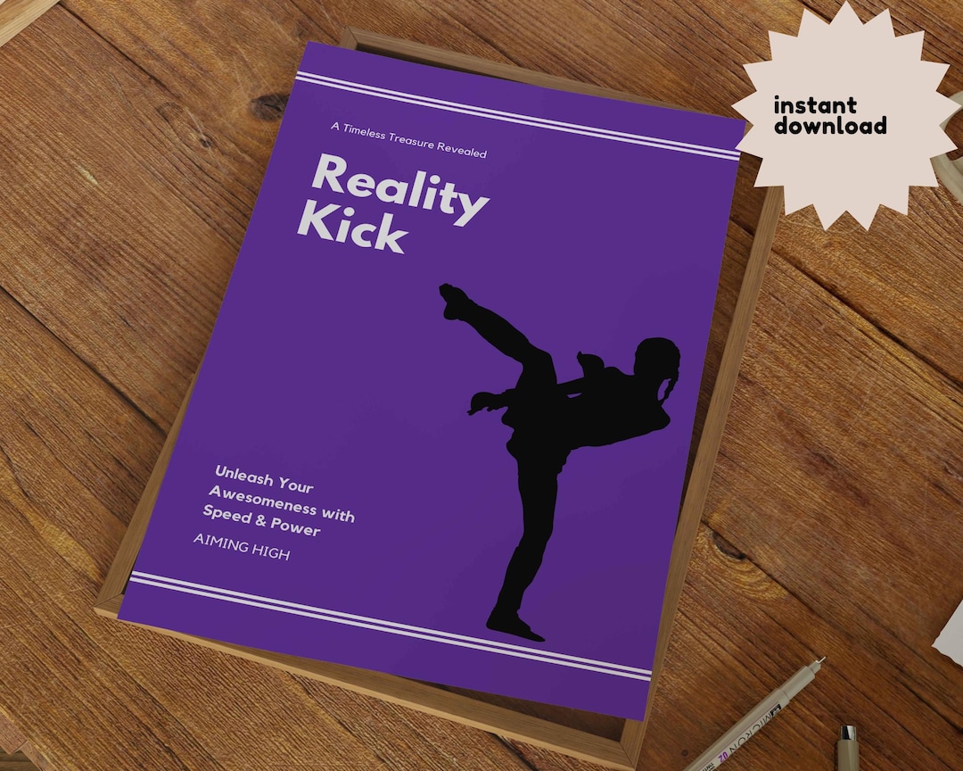 Reality Kick - Martial Arts Wall Art, Female Fighter Poster, Minimalist ...