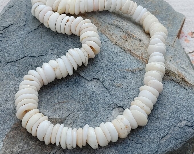 Vintage Natural Puka Shell Necklace, Gorgeous Chunky 1970's Handmade in ...