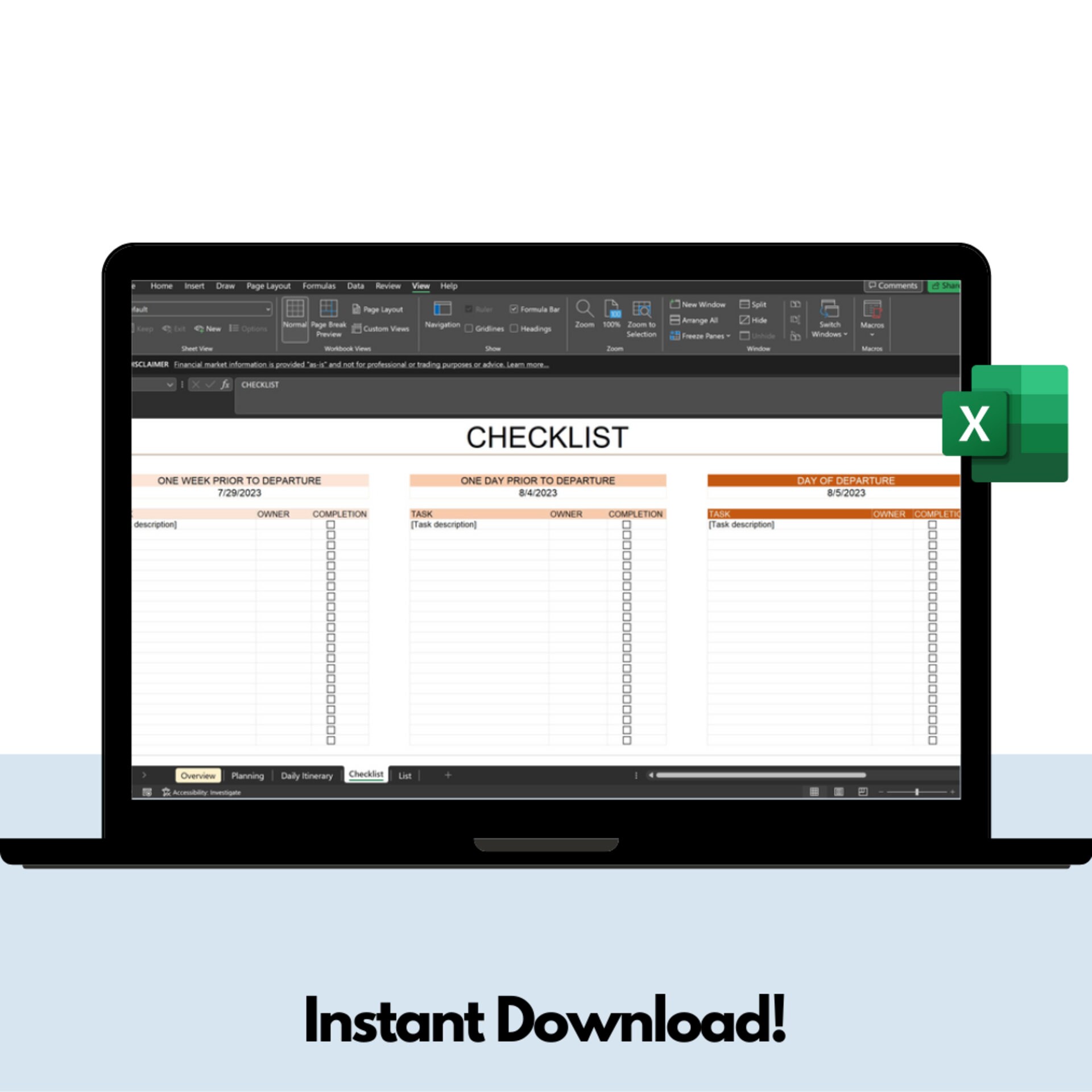Ultimate Travel Planner Template - Dashboard | Budget Tracking ...