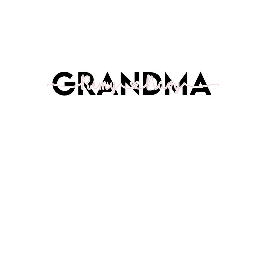 Grandma Svg, Grandma Split Name Frame Svg, Grandma Personalized Gift ...
