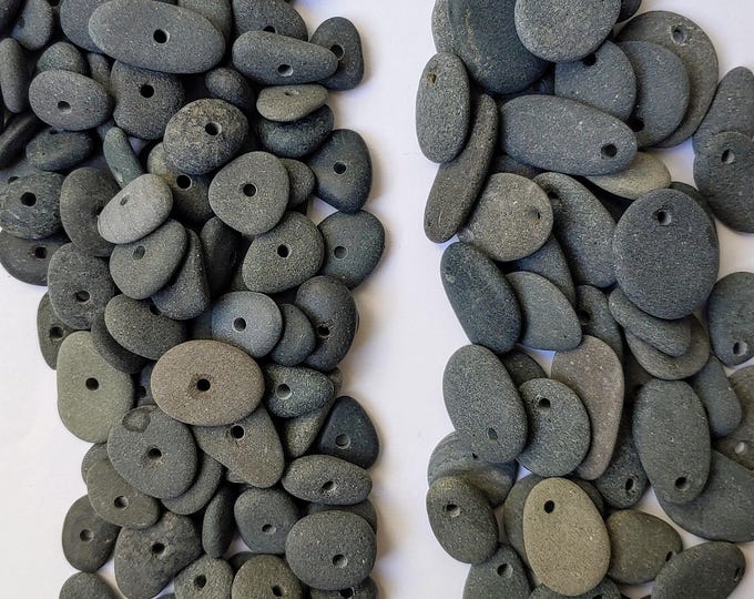 Yooperlite Stone Beads, XS Center Drilled Natural Rock Spacer Beads ...