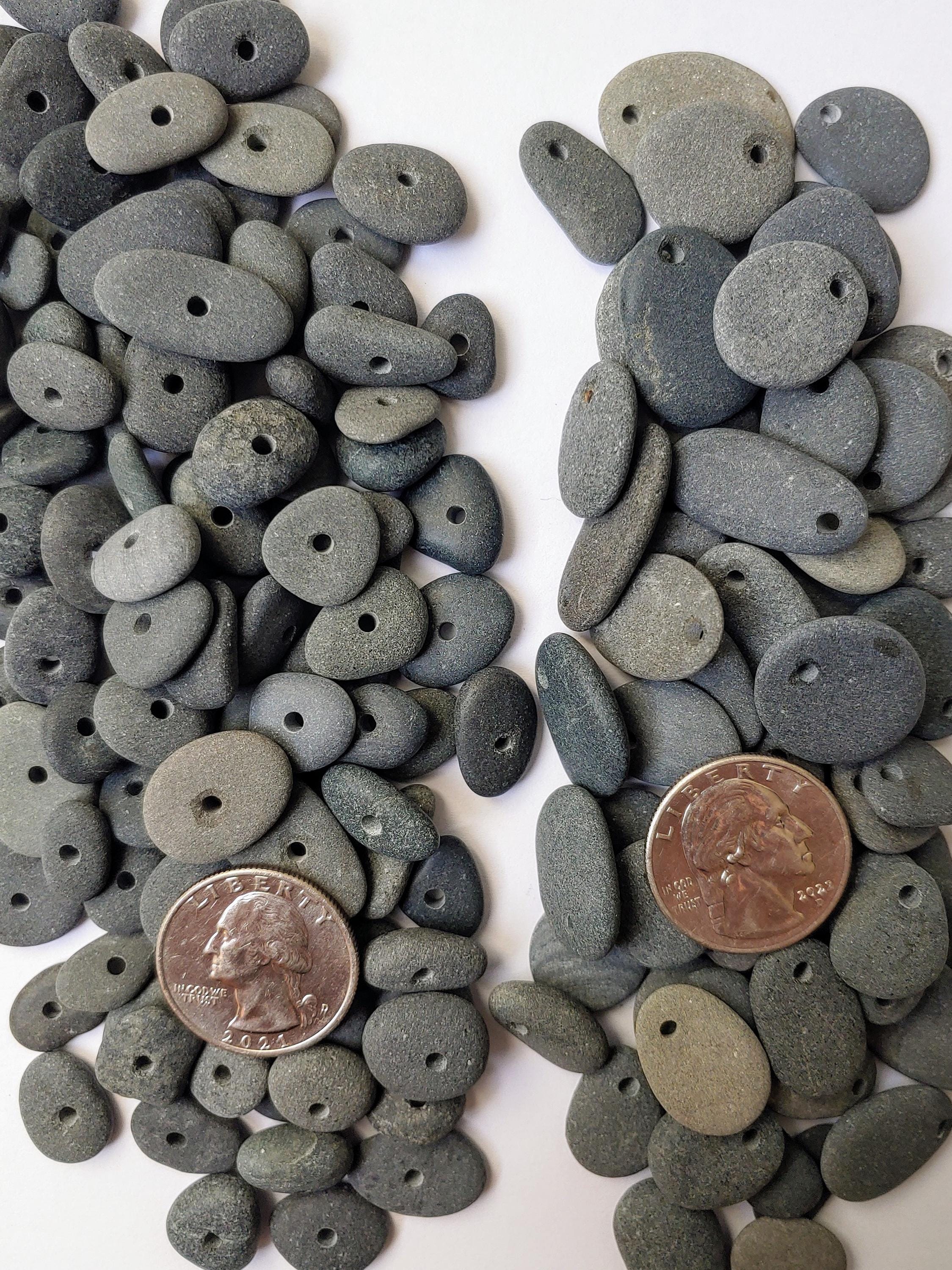 50pc. Mixed Center & Top Drilled, Small Drilled Rock,beach Stone Beads ...