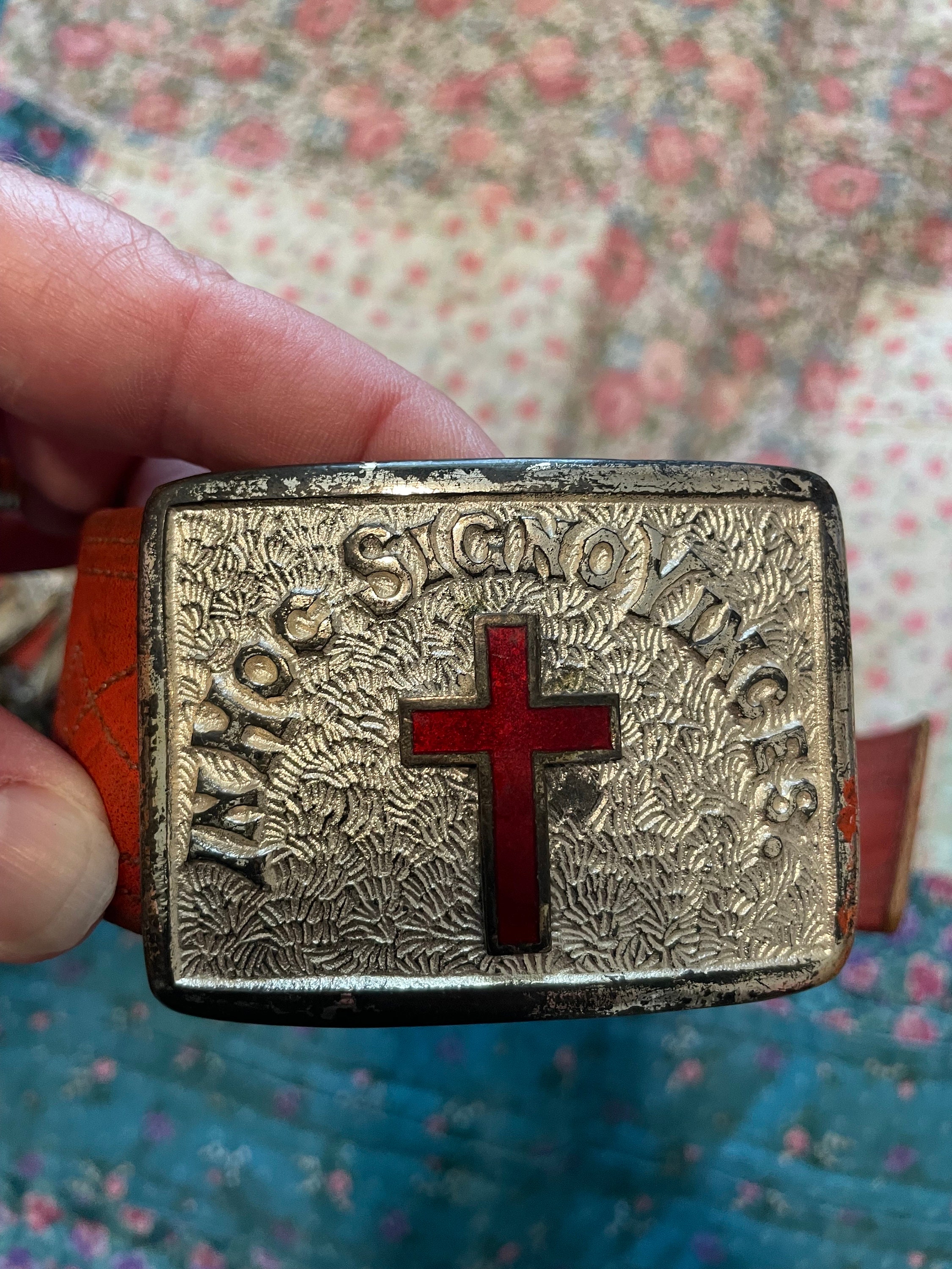 Vintage Knights of Templar Masonic Leather Belt - Etsy