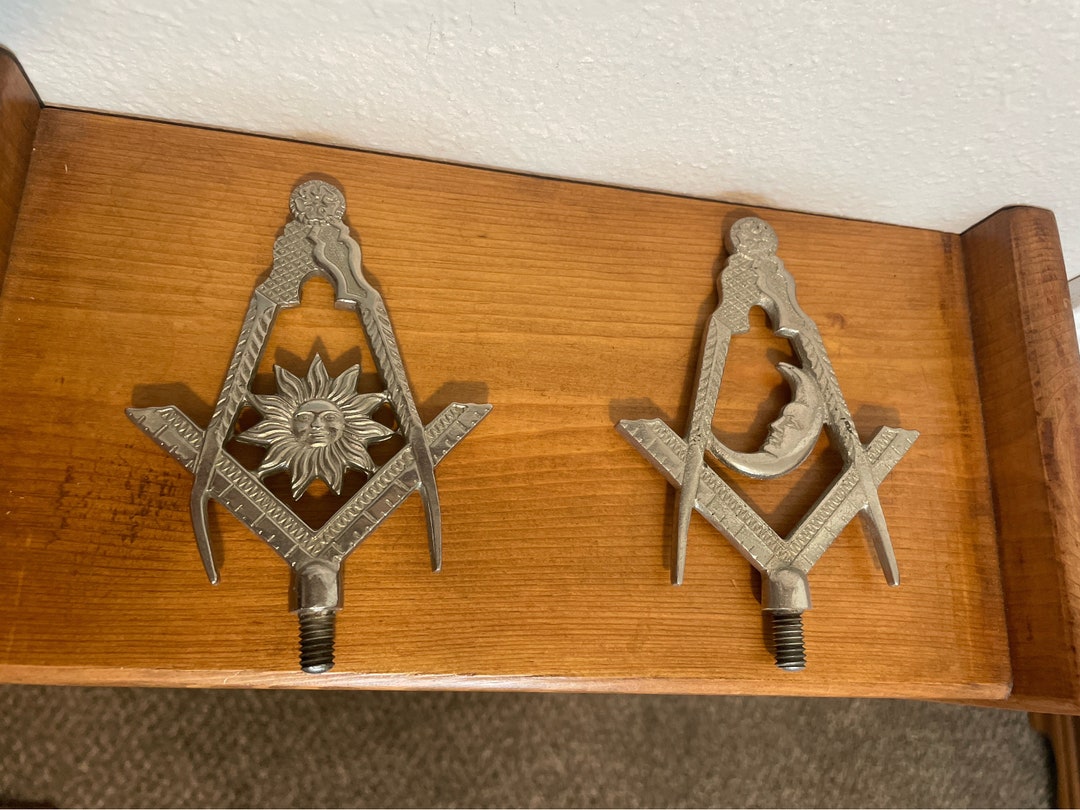 Vintage Silver Masonic Blue Lodge Flag Pole Tops - Etsy