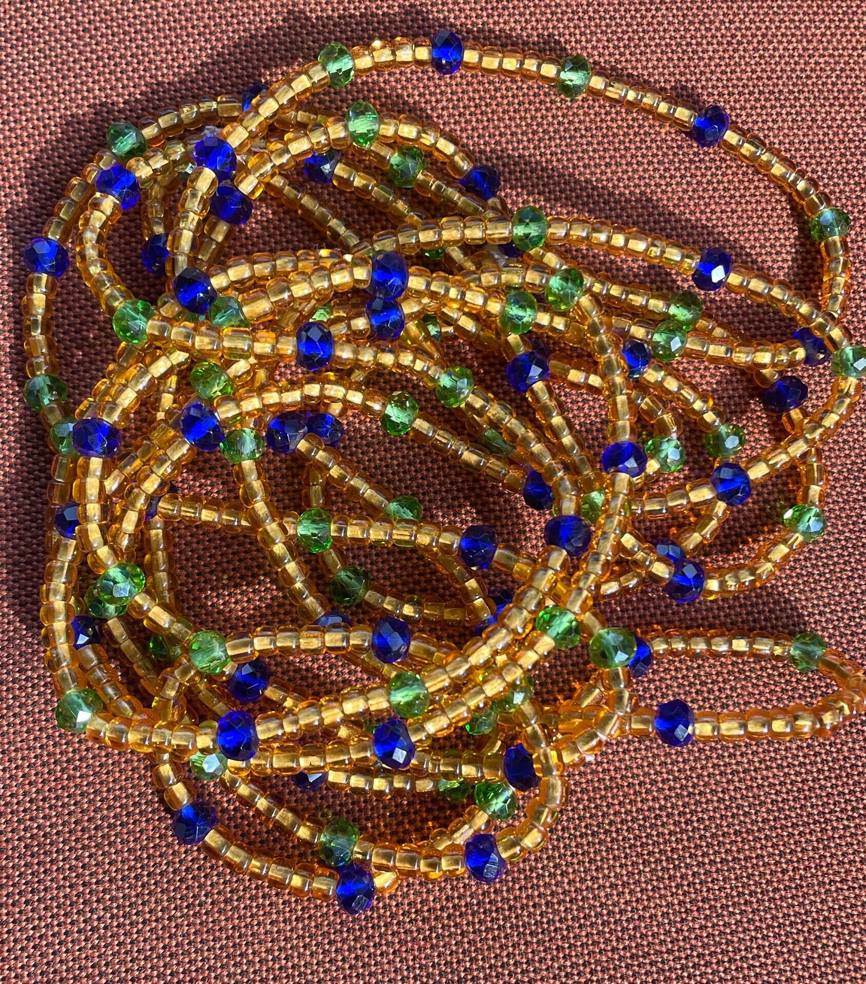 Authentic Ghana Waist Beads, Belly Beads, Tie-on Beads, Gift for Her ...