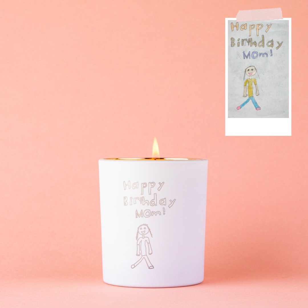 Custom Kid or Family | Custom Child's Artwork Candle | Your Kid's ...