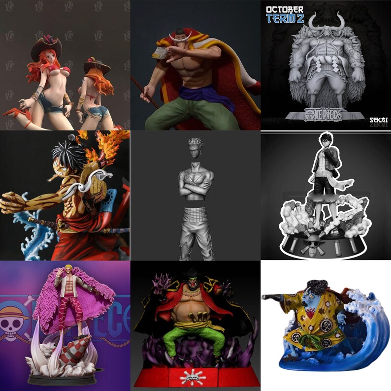 50 Anime Characters 3d Print Stl Files - Etsy