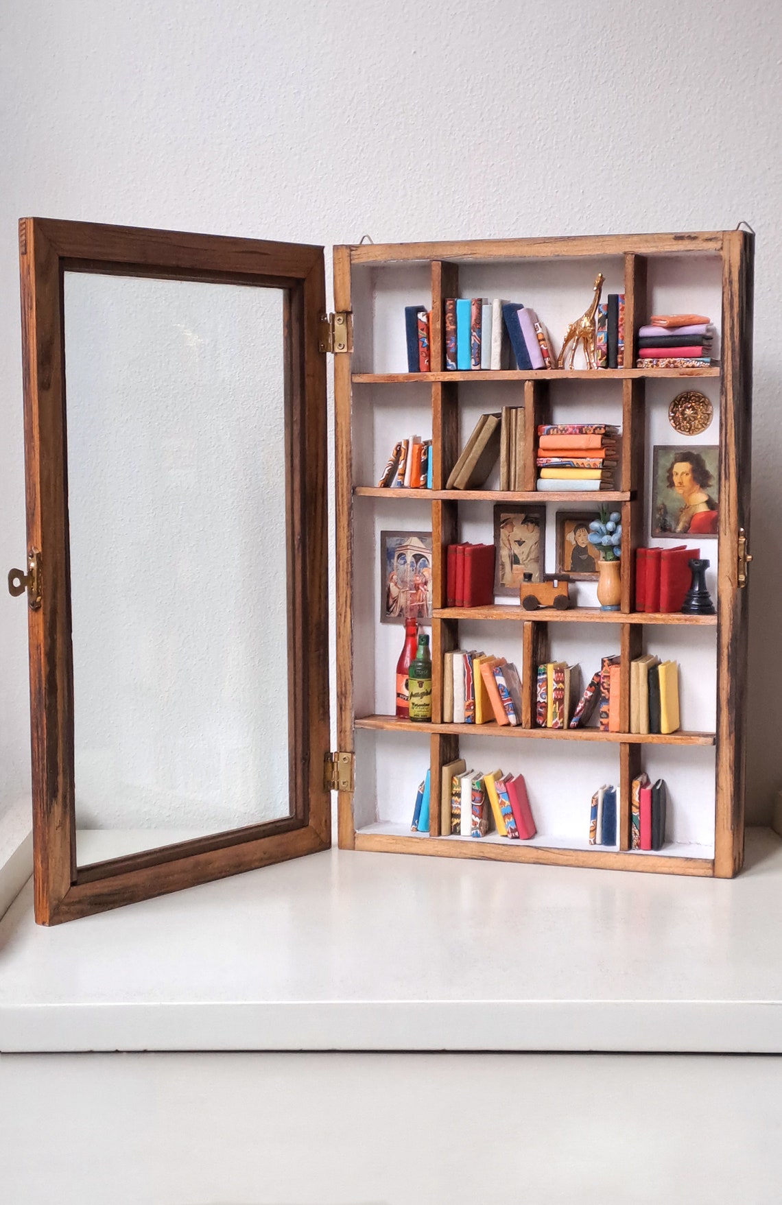 Micro Miniature Wooden Bookcases - Etsy
