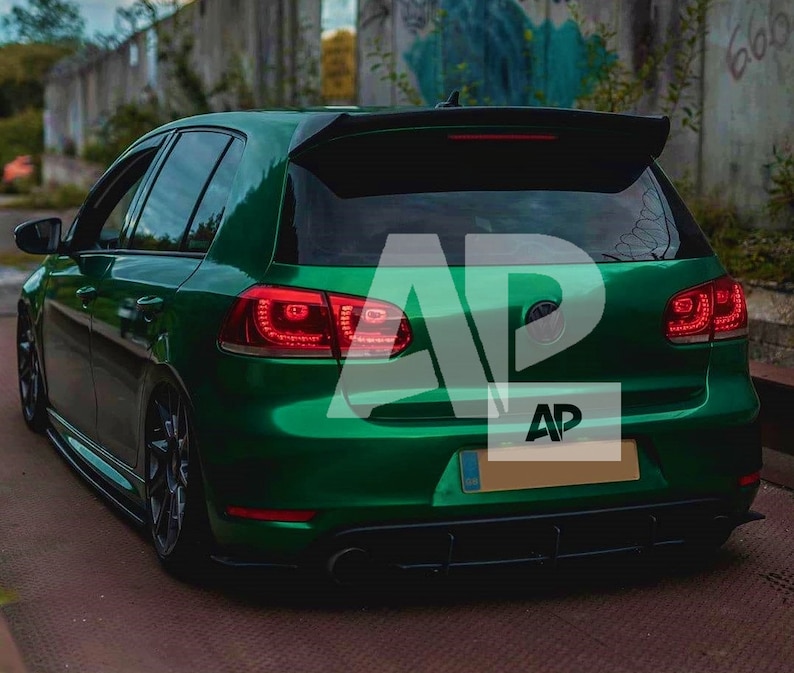 VW Golf MK6 GTD GTI R20 R Gloss Black Boot Roof Spoiler 2008-2013 Uk ...