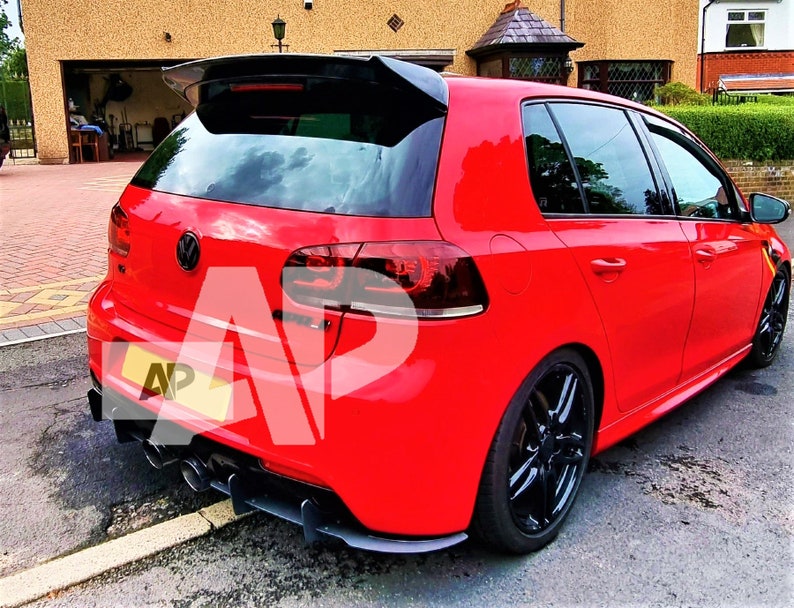 VW Golf MK6 GTD GTI R20 R Gloss Black Boot Roof Spoiler 2008-2013 Uk ...