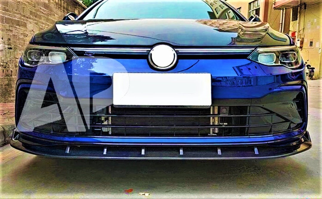 VW Golf MK8 GTI GTD R Line Gloss Black Front Splitter Spoiler Lip Body ...