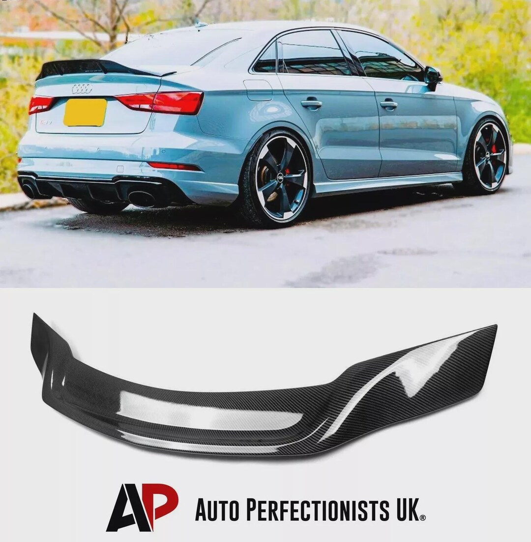 Audi A3 S3 RS3 8V Saloon Carbon Fibre Rear Ducktail Boot Spoiler 13-20 ...