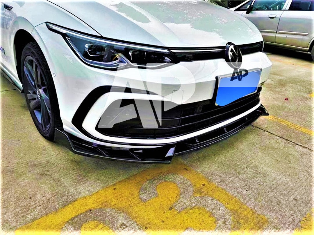 VW Golf MK8 GTI GTD R Line Carbon Fibre Front Splitter Spoiler Lip Body ...