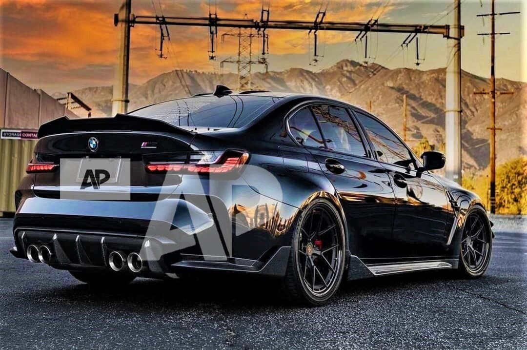 BMW ‘M Sport’ 3 Series M3 G20 G80 Gloss Black High Kick PSM Ducktail ...