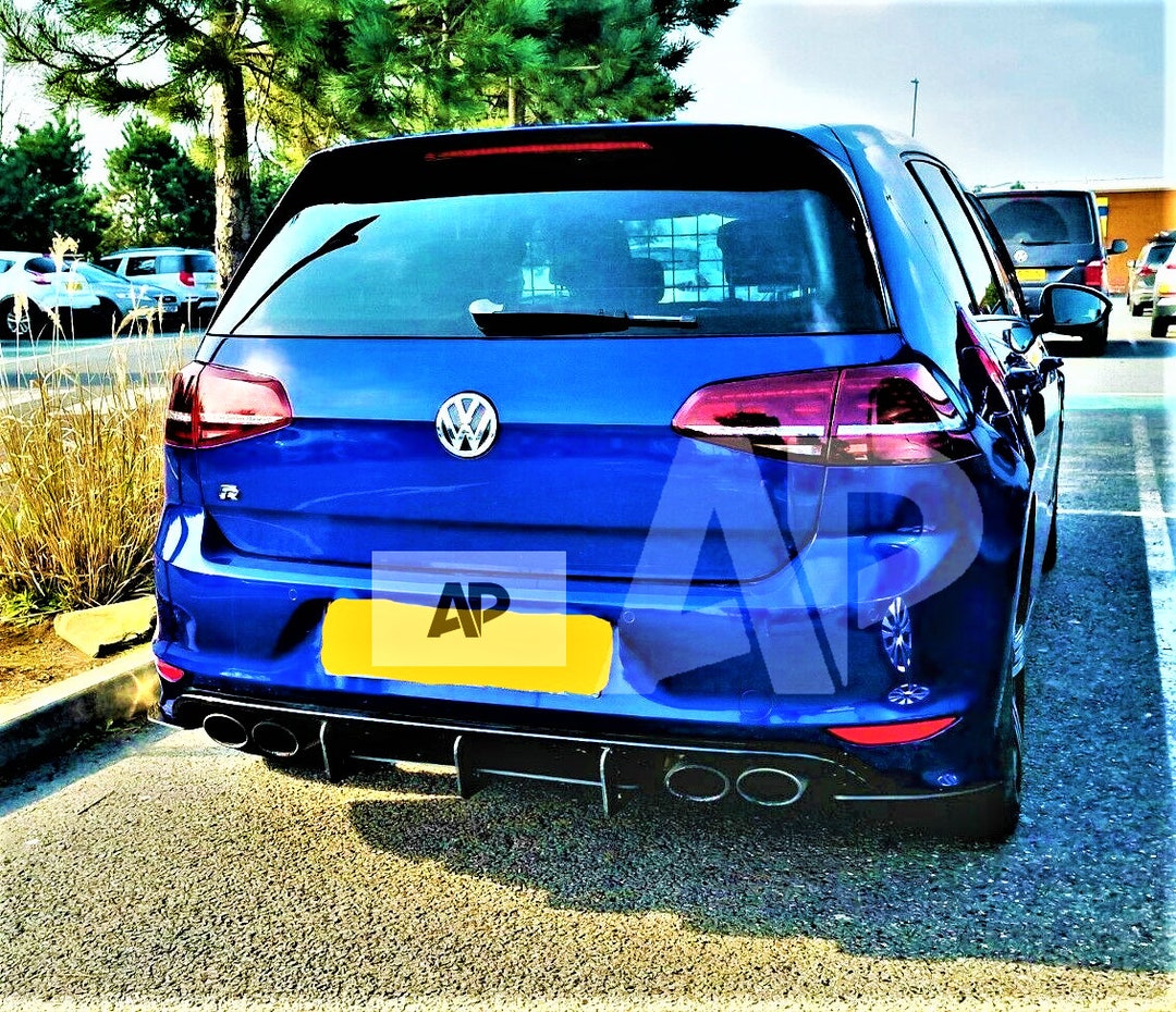 VW Golf R MK7 Rear Diffuser and Rear Side Splitters 2013-2016 Spoiler ...