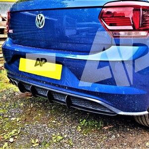 VW Volkswagen Polo MK6 GTI AW Rear Blade Diffuser 2018 / Rear Spoiler ...