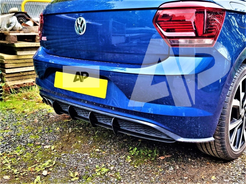 VW Volkswagen Polo MK6 GTI AW Rear Blade Diffuser 2018 / Rear Spoiler ...
