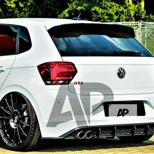 VW Volkswagen Polo MK6 GTI AW Rear Blade Diffuser 2018 / Rear Spoiler ...