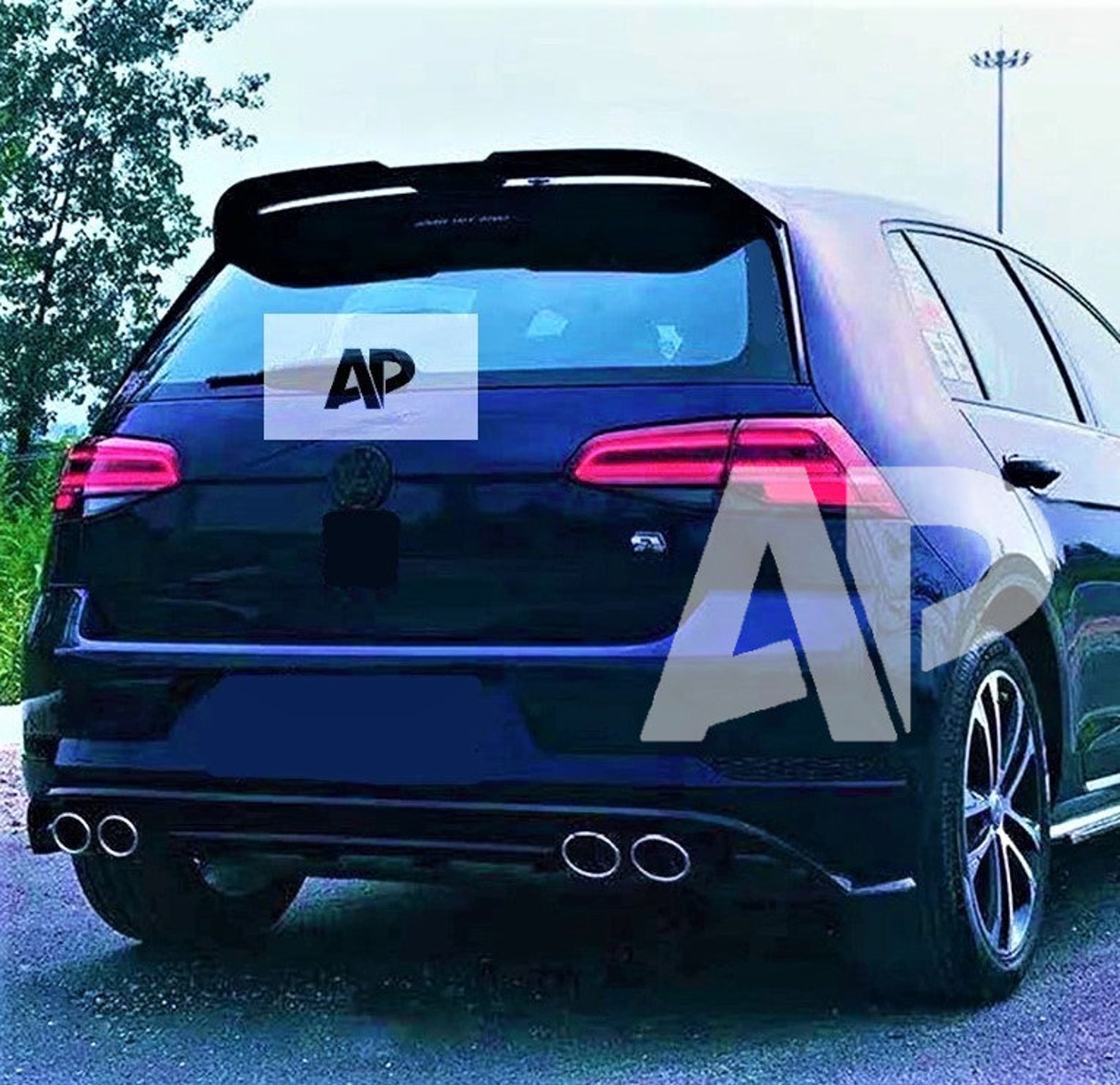 VW Golf TSI TDI 'R Gti Gtd Style' Gloss Black Boot Spoiler MK7 MK7.5 Uk ...