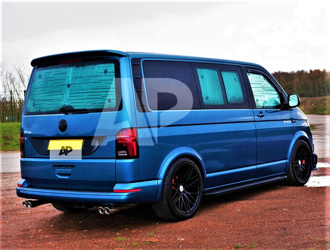 VW Transporter T6 Sportline Gloss Black Rear Tailgate Type Roof Spoiler ...