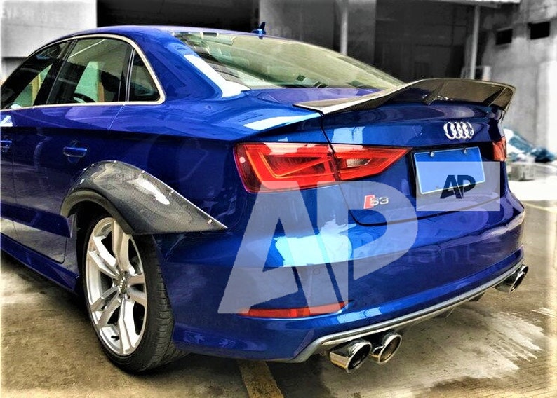 Audi A3 S3 RS3 8V Saloon Carbon Fibre High Kick Ducktail Boot Spoiler ...