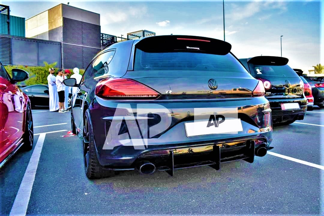 VW Scirocco R Rear Blade Style Diffuser & Rear Side Splitters 2008-2017 ...