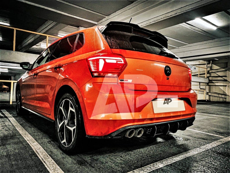 VW Volkswagen Polo MK6 GTI AW Rear Blade Diffuser 2018 / Rear Spoiler ...