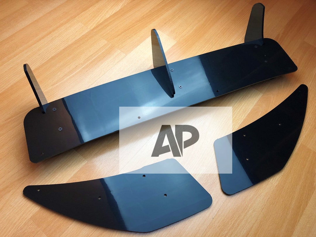 VW Golf R MK7 Rear Diffuser and Rear Side Splitters 2013-2016 Spoiler ...