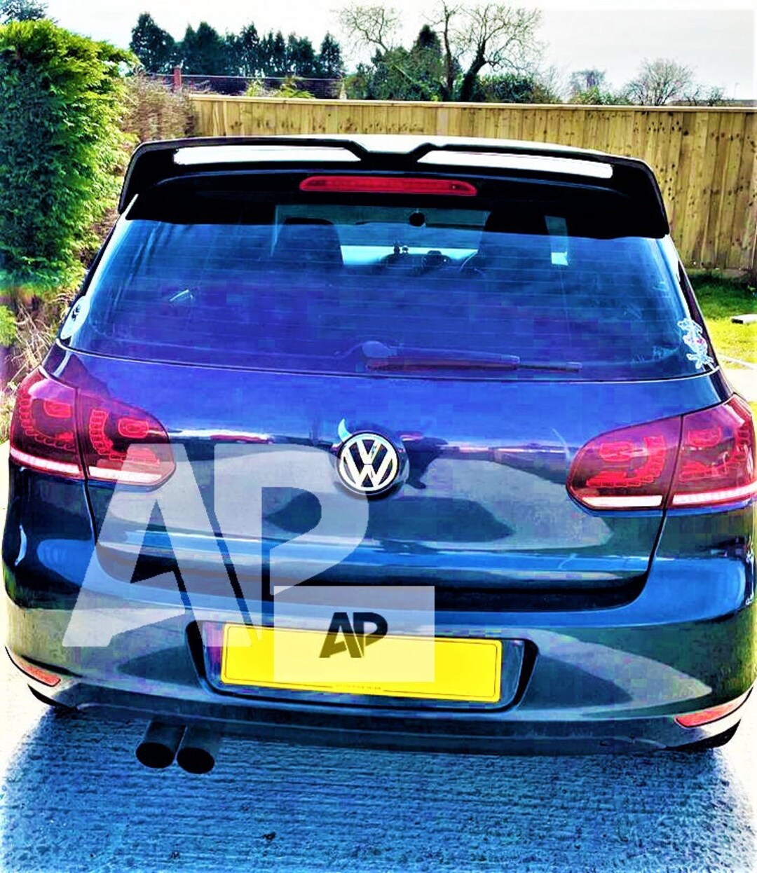VW Golf MK6 TSI TDI Oettinger Style Gloss Black Boot Spoiler 2008-2013 ...