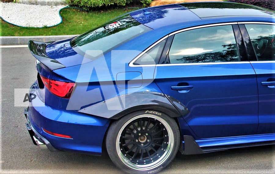 Audi A3 S3 RS3 8V Saloon Carbon Fibre High Kick Ducktail Boot Spoiler ...