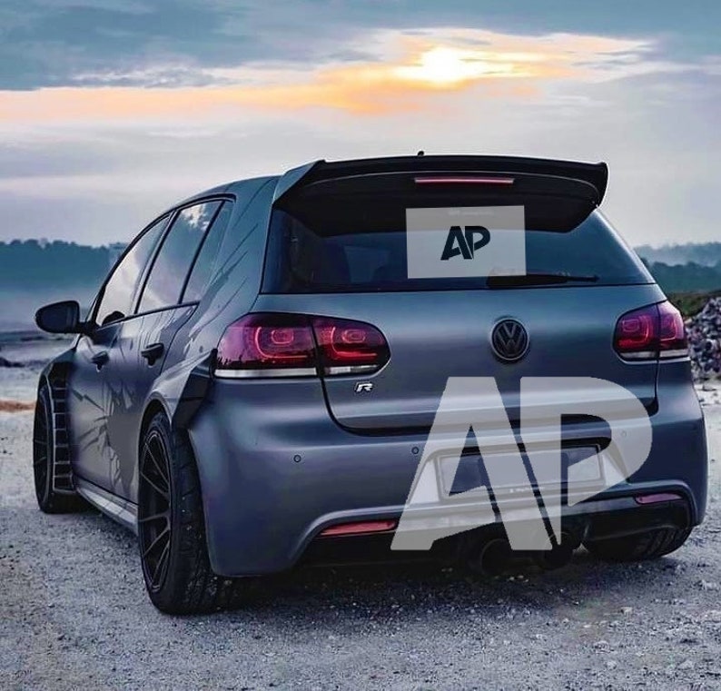 VW Golf MK6 GTD GTI R20 R Gloss Black Boot Roof Spoiler 2008-2013 Uk ...