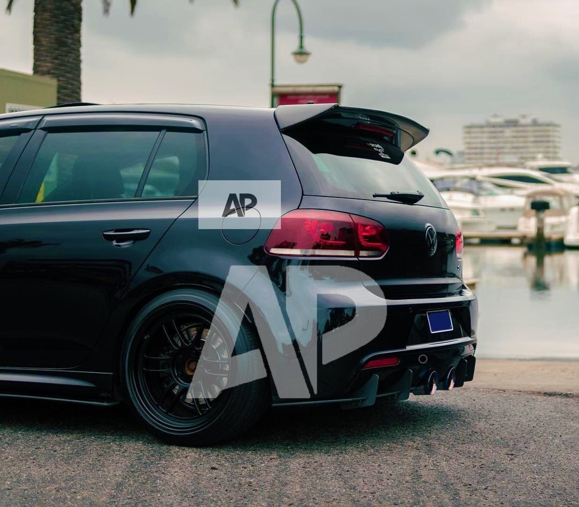 VW Golf MK6 GTD GTI R20 R Gloss Black Boot Roof Spoiler 2008-2013 Uk ...