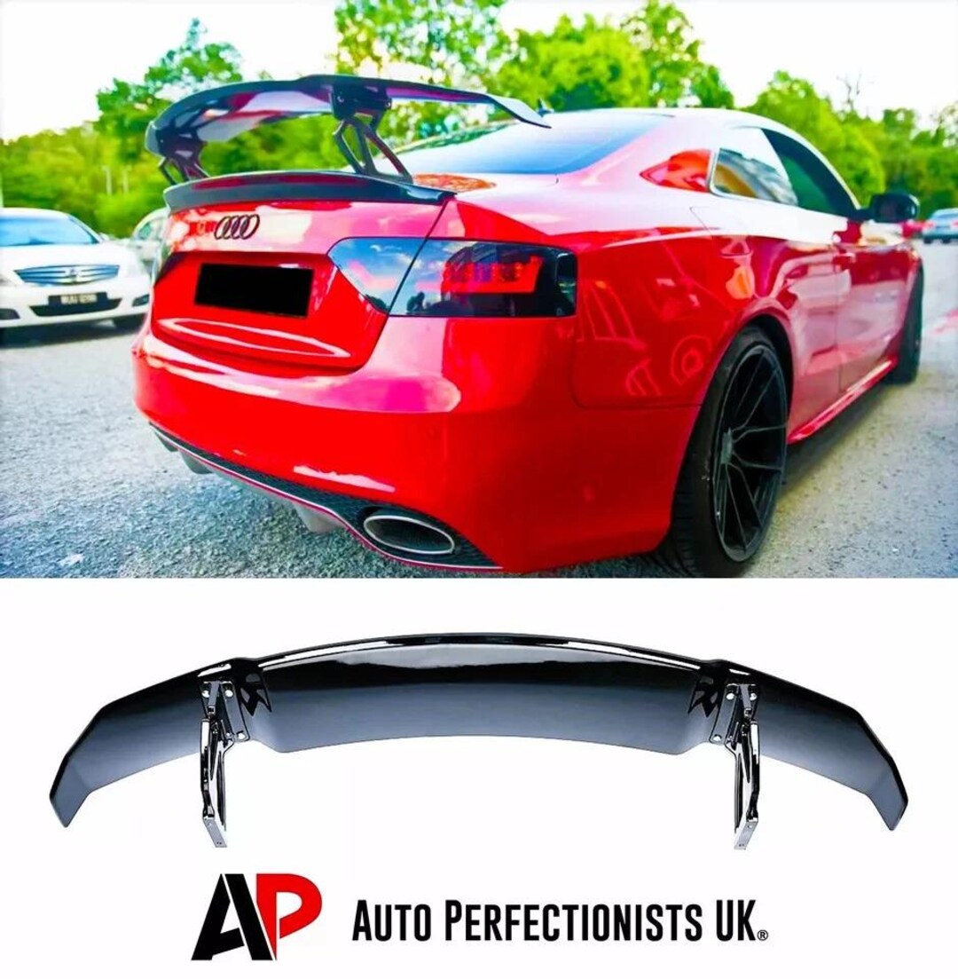 Audi A5 S5 RS5 B8 8T Coupe Gloss Black Big Racing Drift Spoiler Wing ...