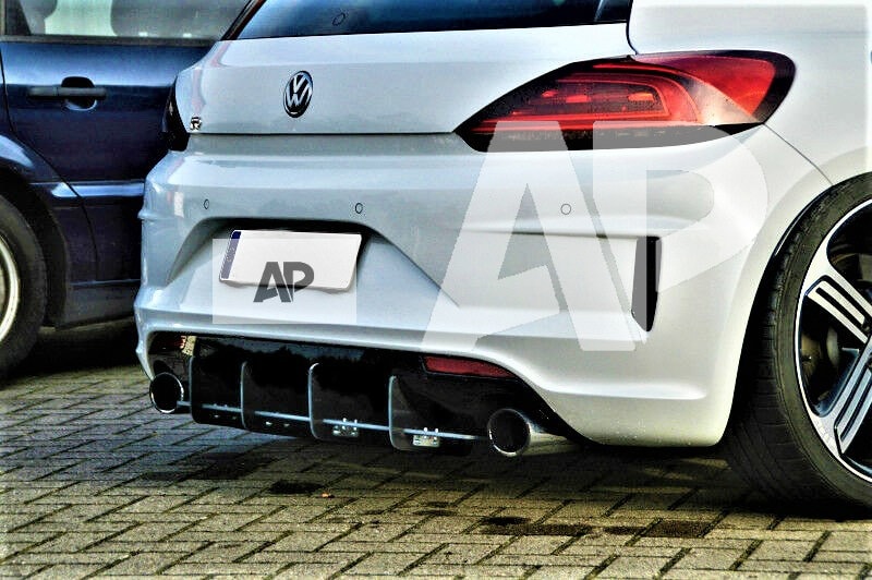 VW Scirocco R Rear 4 Blade Style Diffuser & Side Splitters 2008-2017 ...