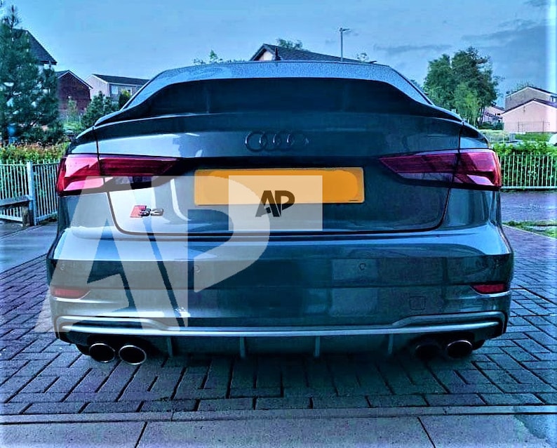Audi A3 S3 RS3 8V Saloon Carbon Fibre High Kick Ducktail Boot Spoiler ...