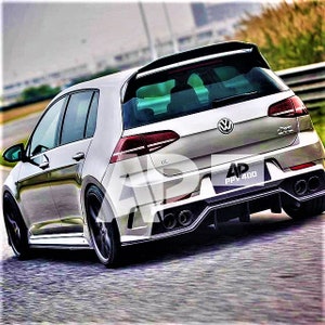 VW Golf R GTD GTI Aspec Style Gloss Black Boot Spoiler MK7 MK7.5 Uk ...