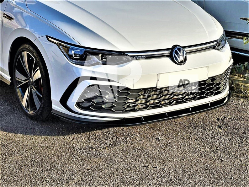 VW Golf MK8 GTI GTD R Line Carbon Fibre Front Splitter Spoiler Lip Body ...